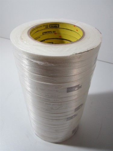 3M Scotch (893) 9MM W x 60 YD Long Clear Filament Strapping Tape - QTY ...