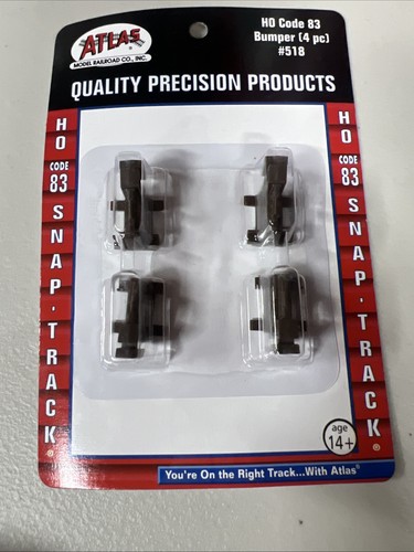 Atlas Code 83 Bumper (4) - HO Scale Nickel Silver Model Train Track ...