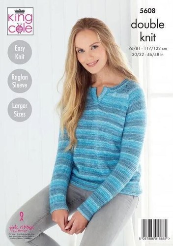 King Cole Dk Eas Gestrickt Strick Muster Pullover Und Strickjacke 5608 ...
