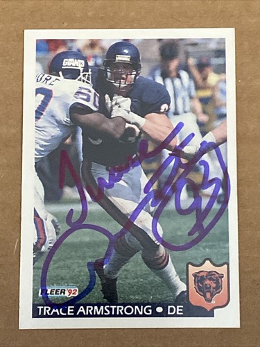 1992 Fleer #36 Trace Armstrong AUTOGRAPHED AUTO Card - Chicago Bears | eBay