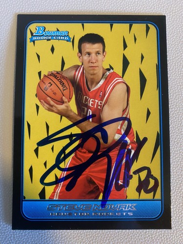 STEVE NOVAK signed rookie basketball card HOUSTON ROCKETS autograph | eBay