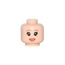 LEGO - Minifig, Head Female Black Eyebrows & Eyes, Tan Lips w/ Open ...