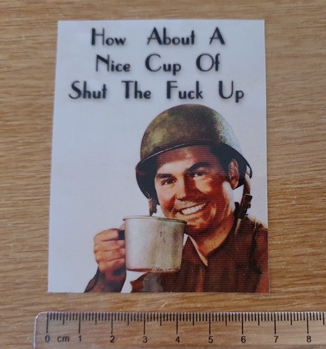 Cup of STFU Sticker - for VW Camper Beetle Funny Gift Toolbox Gaming ...