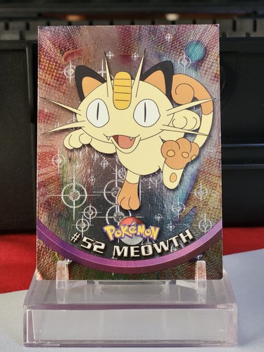 Topps Series 1 Pokemon Card #52 Meowth Textured HOLO Black Logo | eBay