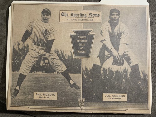 Phil Rizzuto Joe Gordon New York Yankees 1941 Sporting News Baseball ...