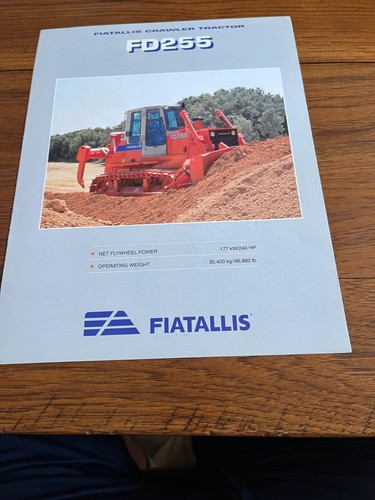 Fiat Allis FD255 Crawler Tractor Dozer Brochure FCCA | eBay