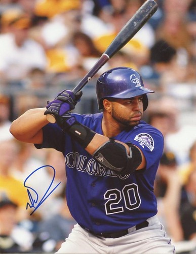 JEFF MANSHIP ACTION COLORADO ROCKIES SIGNED AUTOGRAPHED 8x10 PHOTO W ...