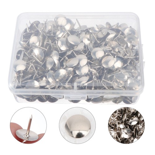 500pcs Flat Push Pin Round Head Pin Office Thumbtack Iron Drawing Pin ...