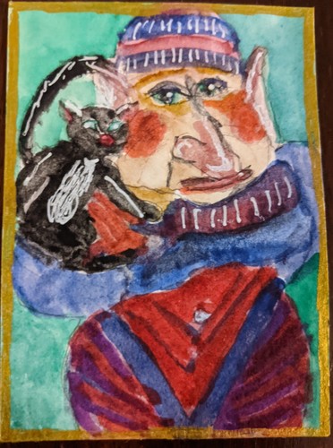 Aceo Colorful Original OOAK Signed Markers Pen 3.5" X 2.5" Joker | eBay