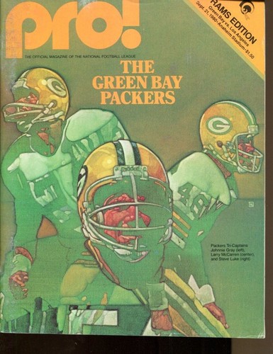 1980 Los Angeles Rams v Green Bay Packers Program 9/21 Anaheim Stadium ...