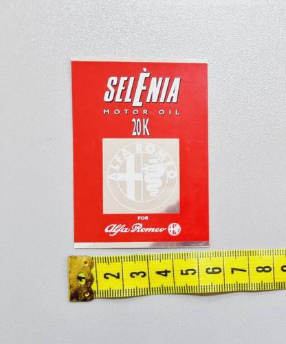 ADESIVO SELENIA MOTOR OIL ALFA ROMEO STICKER AUTOCOLLANT KLEBSTOFF ...