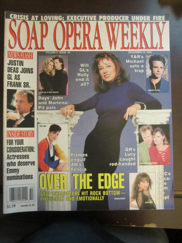 Soap Opera Weekly December 1992 GL Holly Days John Marlena Linda Dano ...