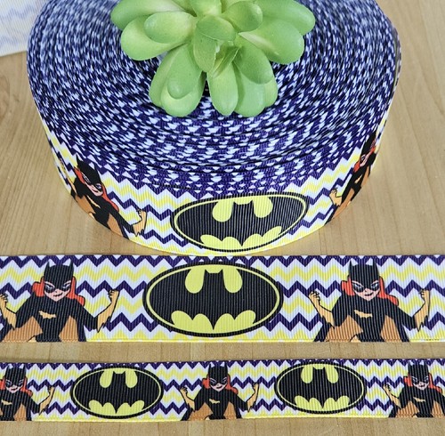 7/8 or 1.5 Inch (1 YD) Batgirl Grosgrain Ribbon DC Comic Superhero ...
