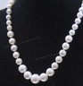 Big 14mm white akoya shell pearl round bead pendant necklace 17" AAA+ ...