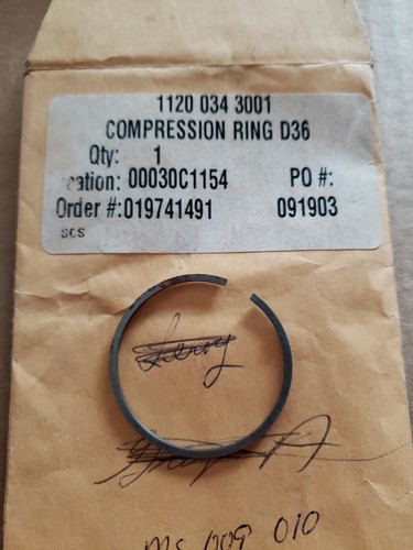 STIHL 1120 034 3001 PISTON COMPRESSION RING GENUINE OEM 1120-034-3000 ...