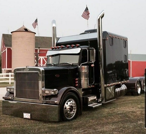 Peterbilt 379 Bull Horn Tip Pickett Elbow Exhaust Stack Set Chromed ...