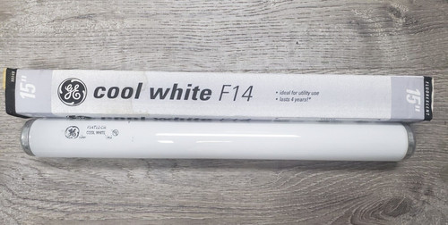 GE FLUORESCENT LAMP TUBE COOL WHITE F14T12 CW 14W 15" T12 | eBay