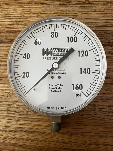 Weiss Instruments Industrial Pressure Gauge 4CTS-1-160-4L-PO 1/4" NPT ...