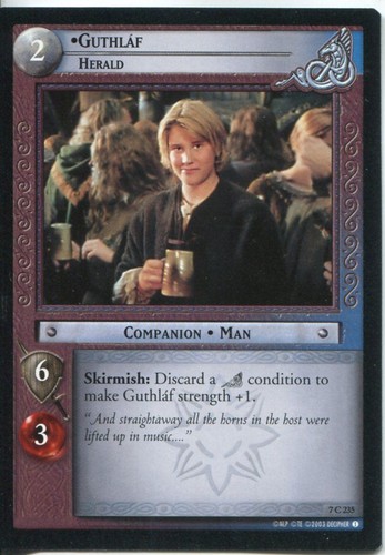 Lord Of The Rings CCG Card RotK 7.C235 Guthlaf, Herald | eBay