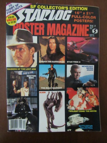 Starlog Poster Magazine- vol. 2 1984- Raiders of the Lost Ark- Aliens ...