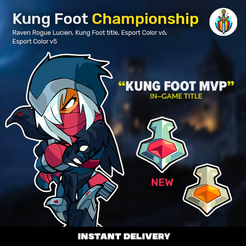 Brawlhalla: Kung Foot Championship (Raven Rogue Lucien, Title, Colors ...