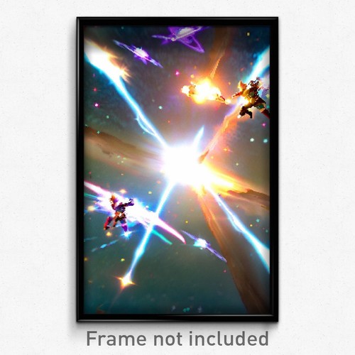 Pixel Art Poster - Enchanted Galaxy Battle (8 Bit Psychedelic Video ...