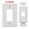 White 4 Port Decora Keystone Snap-in Jack Modular Wall Insert Cover ...