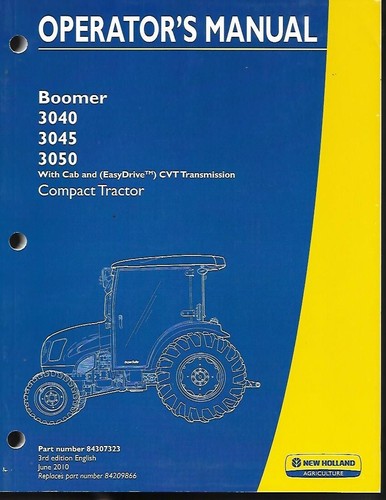 NEW HOLLAND BOOMER 3040, 3045, 3050 COMPACT TRACTORS OPERATORS MANUAL ...