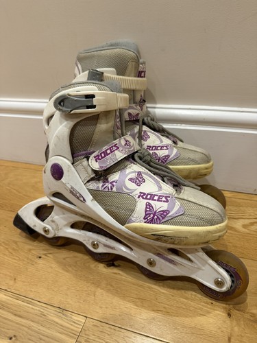 QUALITY ROCES COMPY GIRL INLINE Roller Skates ADJUSTABLE SIZE UK 4-7 | eBay