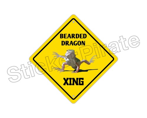 *Aluminum* Bearded Dragon Crossing Funny Metal Novelty Sign 12"x12" | eBay