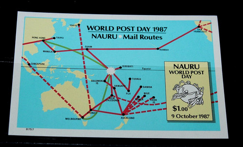 NAURU 1987 WORLD POST DAY MINIATURE SHEET FINE M/N/H | eBay