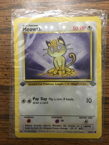 pokemon cards 1st edition 1999 meowth 55/64 | eBay