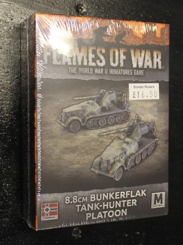 FLAMES OF WAR - 8.8CM BUNKERFLAK TANK-HUNTER PLATOON | eBay