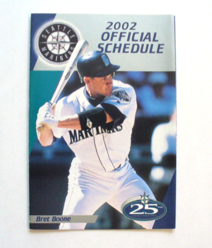 MLB - Seattle Mariners 2002 Pocket Schedule "Bret Boone" - NEW ...