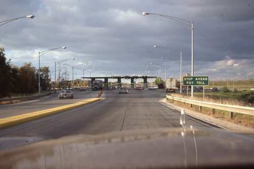 APPROACHING OHIO TURNPIKE TOLL BOOTH - ABSTRACT 1974 35mm PHOTO SLIDE ...