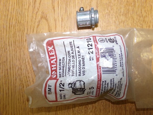 NEW Halex 21210 1/2" Set Screw Connector 5-Pack *FREE SHIPPING* | eBay