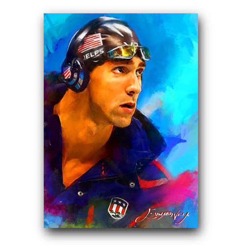 Michael Phelps #7 Art Card Limited 4/50 Edward Vela Signed (- -) | eBay