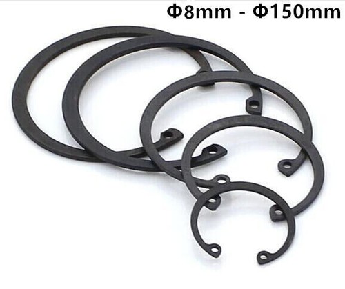 Select Ф8mm Ф150mm Internal Retaining Rings Circlip Snap Ring Black Steel
