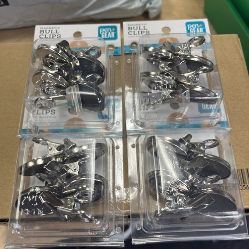 New Pen+Gear Magnetic Bull Clips,4 Pack, 4 Pieces per Pack, 16 Clips ...