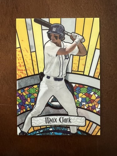 MAX CLARK 2023 Bowman Draft STAINED GLASS ROOKIE 1st Chrome SP TIGERS # ...