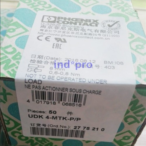 50 Pcs./Box New UDK 4-MTK-P/P Disconnect Terminal 2775210 | eBay