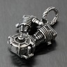 Men's 3D V2 V-twin Motorcycle Engine 316L Stainless Steel Biker ...