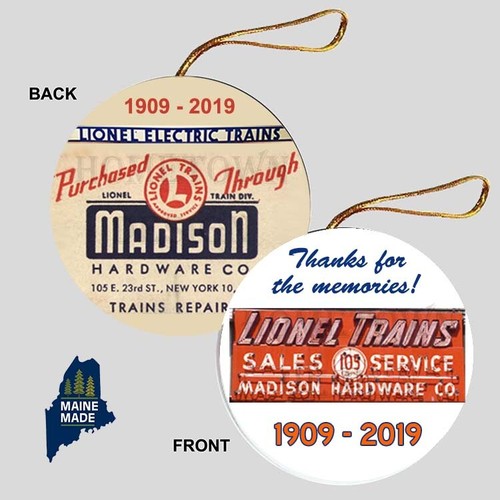MADISON HARDWARE Ornament - Collectible Model Lionel Train Store New ...