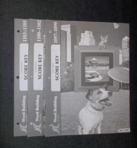 ACCELERATED CHRISTIAN EDUCATION WORD BUILDING SCORE KEYS 1097-1105 | eBay