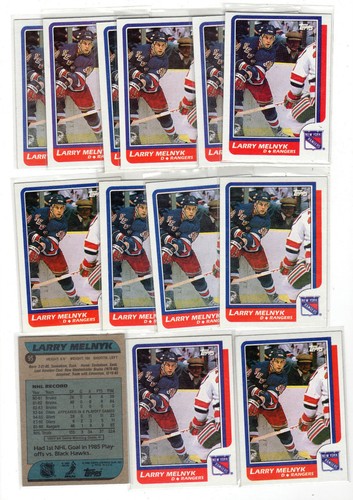 LARRY MELNYK 1986-87 Topps #95 RC Rookie NRMT+ Canucks Rangers Oilers ...