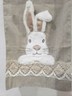 NWT Cotton & Co. Gingham Bunny Rabbit Table Runner Pom Tail 16”x72” | eBay