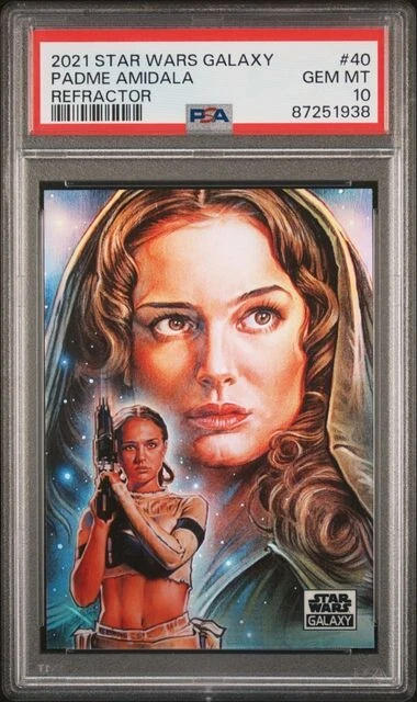 Padme Amidala 2021 Topps Chrome Star Wars Galaxy #40 Refractor Price ...