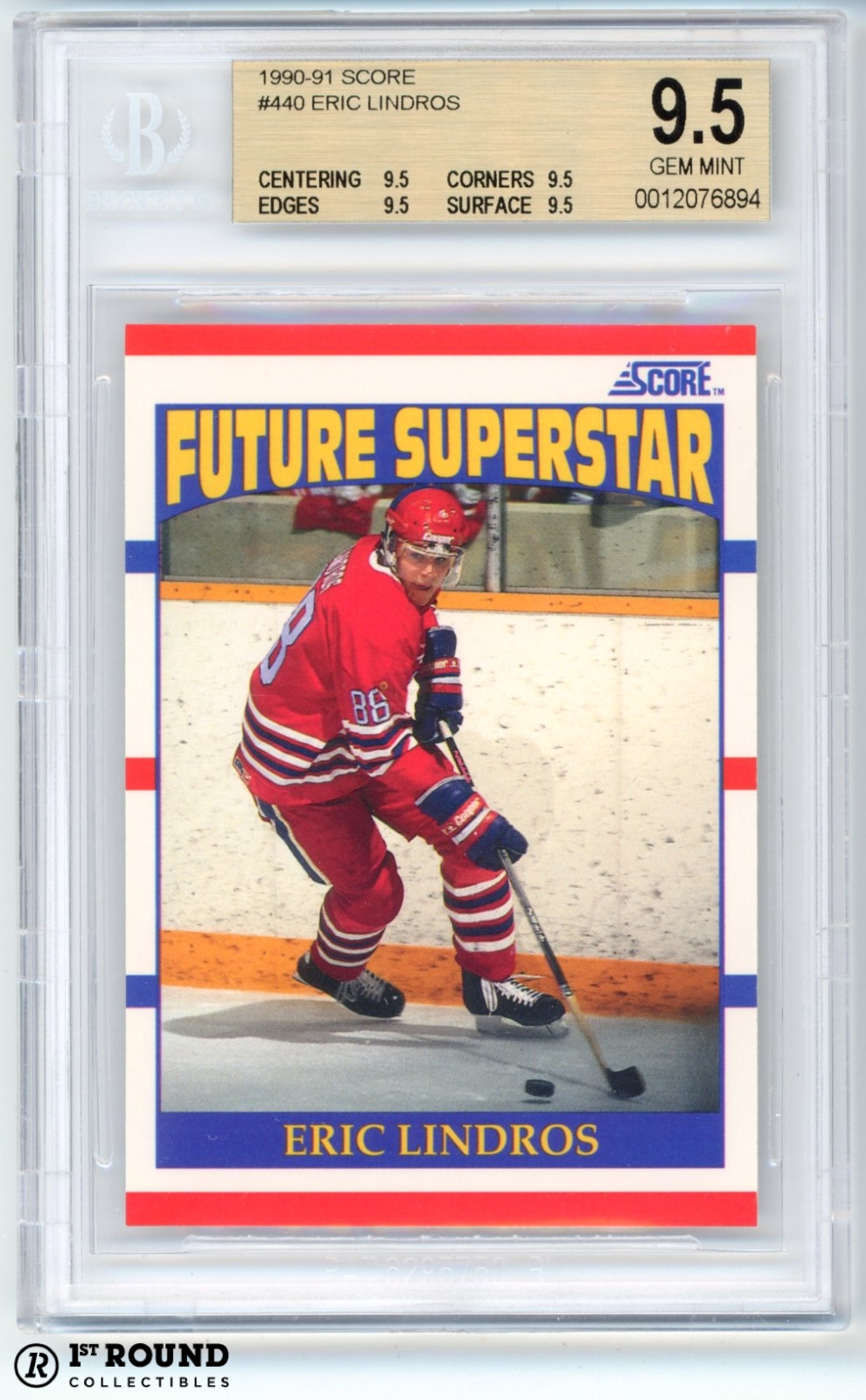 Eric Lindros 1990 Score #440 Future Superstar Price Guide - Sports Card ...