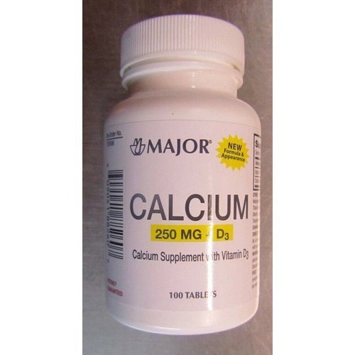 Major Calcium 250mg w/ D3 125IU OYSTER SHELL 100 Tablets ( 3 pack ) | eBay