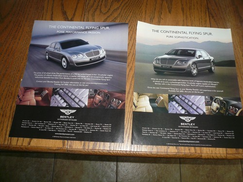 Two Bentley Continental Flying Spur Ad's Advertisement - Vintage - 2070 ...